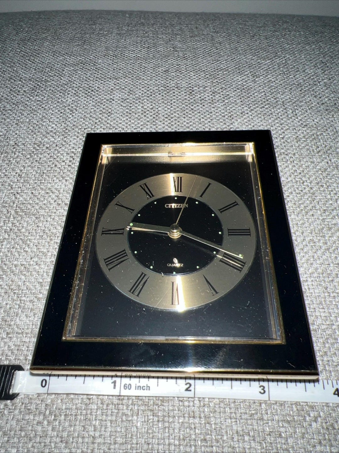Citizen Quartz Clock (gold and Black) Made in Japan - Etsy