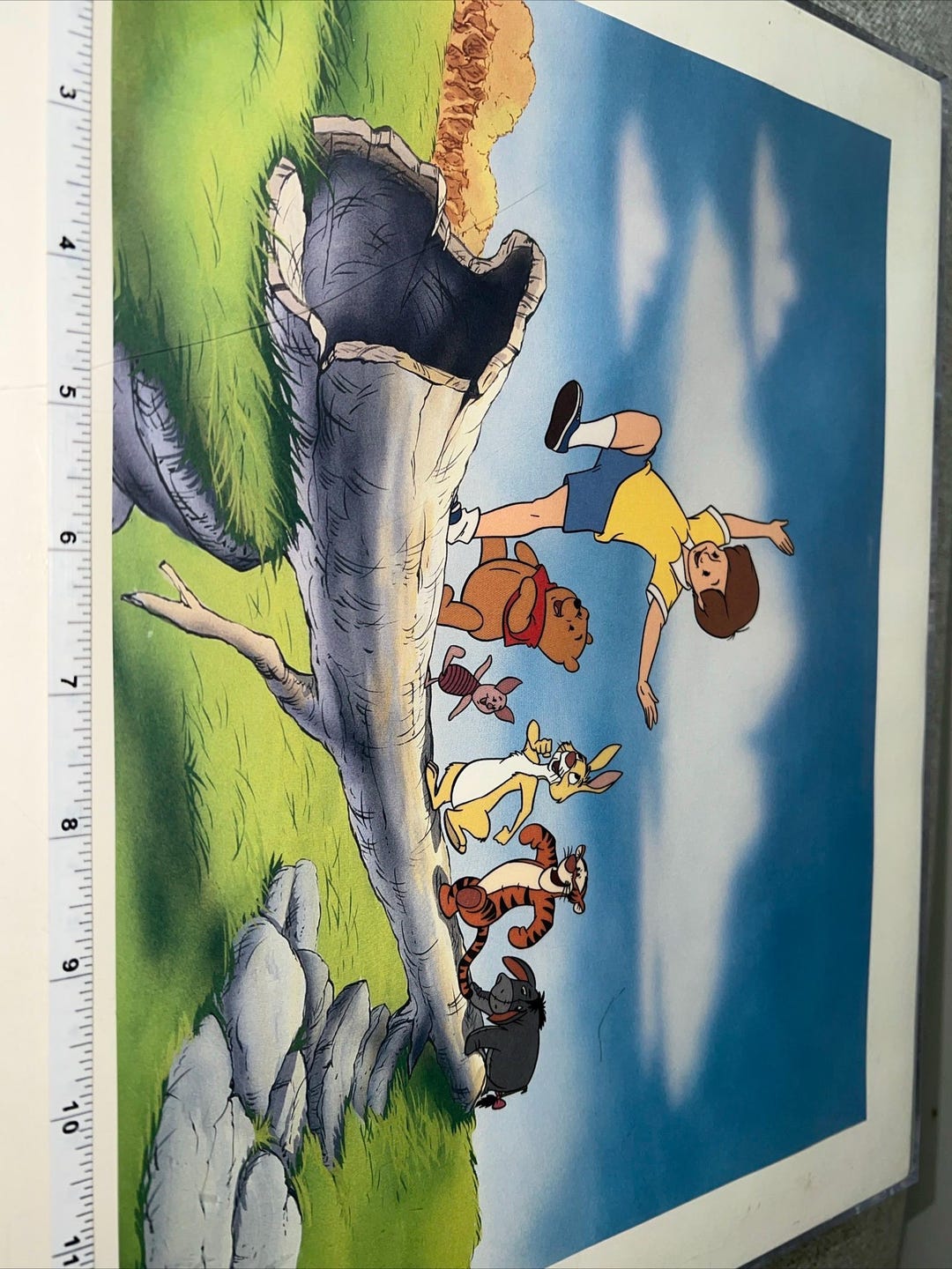 Christopher Robin & Crew Winnie the Pooh Lithograph Disney Framed ...