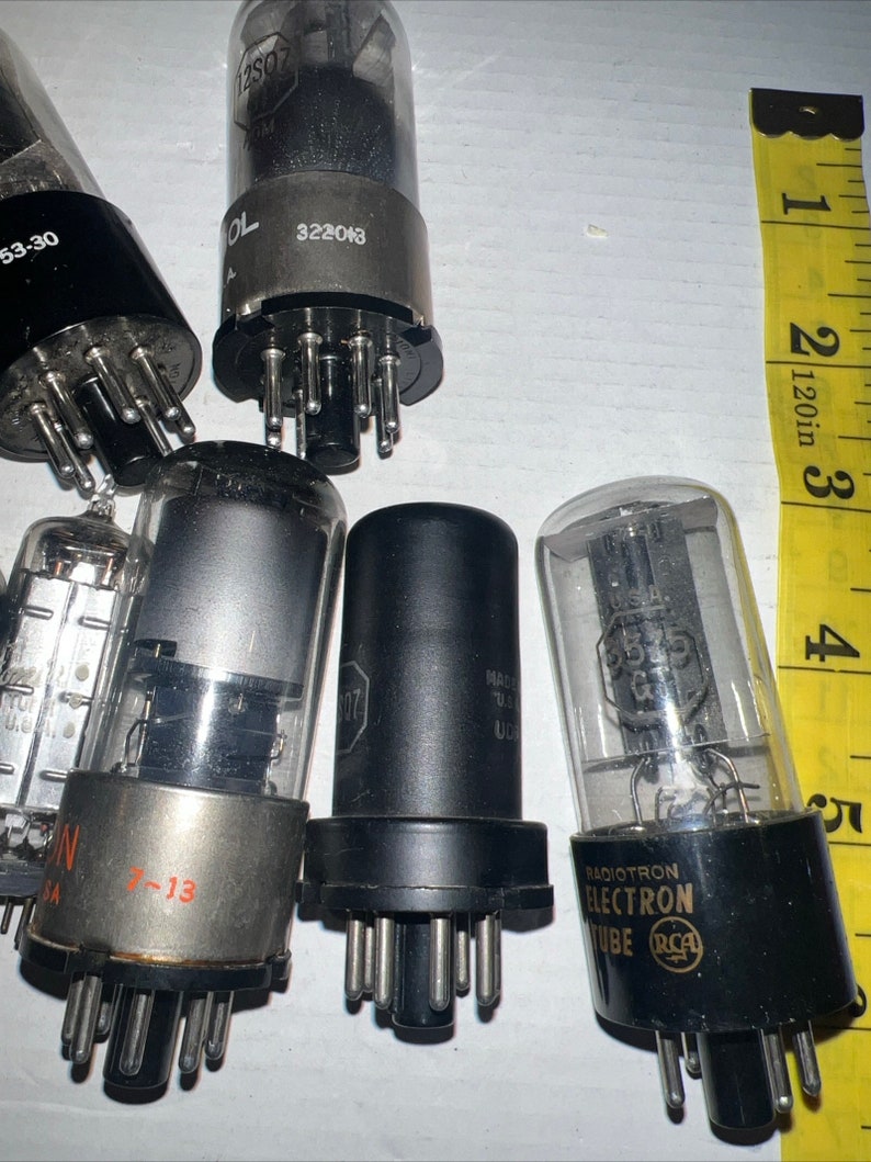 Set of Nine (9) Vintage Radio Amp Tubes Multiple Sizes Untested - Etsy