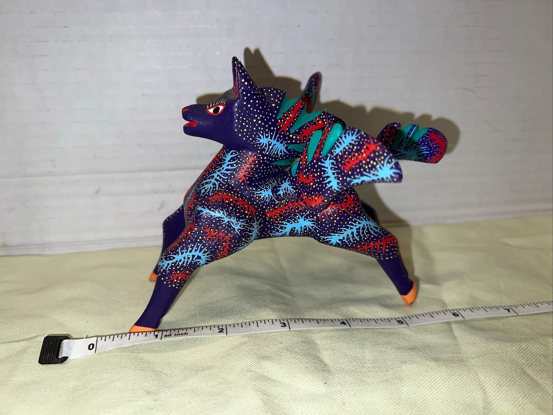 Pegasus Mexican Folk Art Oaxacan Wood Carving Multi Color Cresencio ...