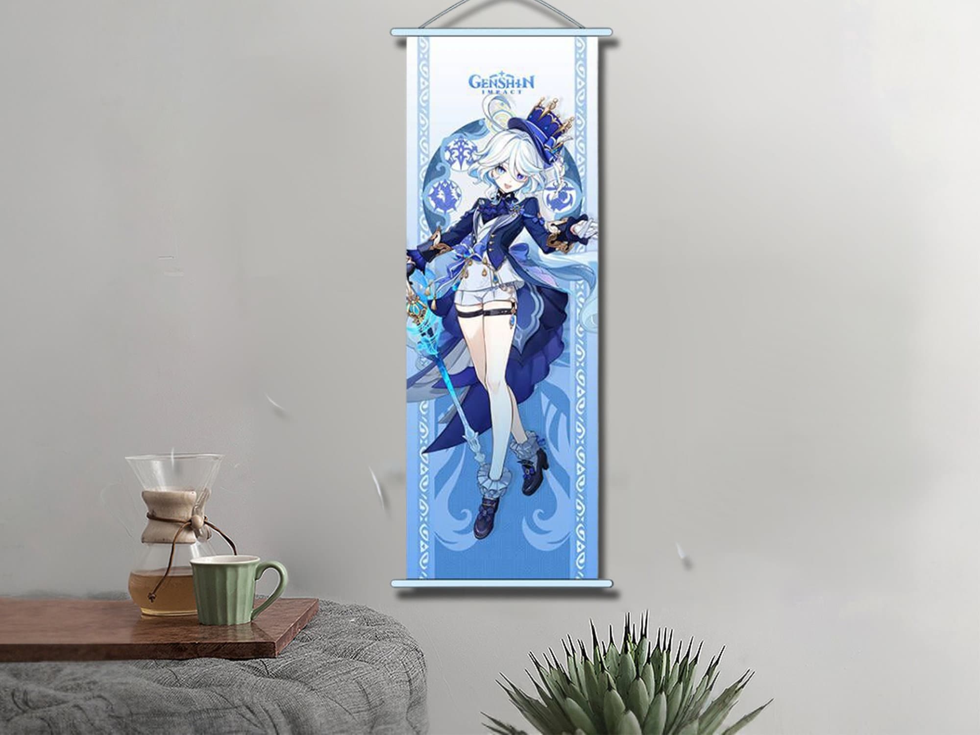 Genshin Impact Poster Genshin Scroll Hanging Decor Wall Decor Genshin ...