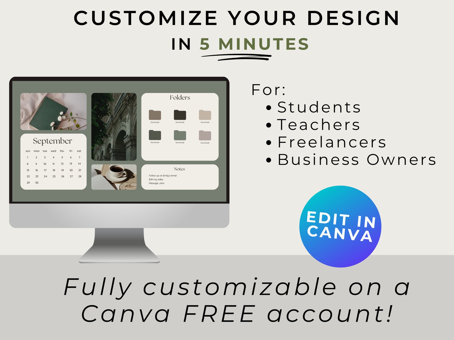 Desktop Wallpaper Organizer, Editable Organizer, 2024-2025 Season ...