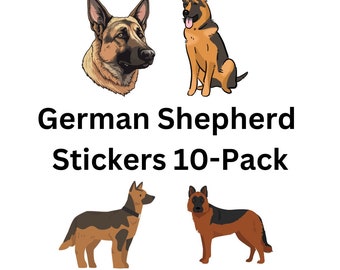 Cute German Shepherd Kawaii Sticker Svg Bundle, Svg Cut, DIY Art ...