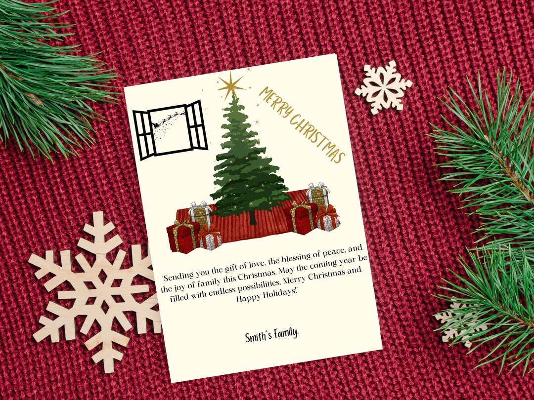 Merry Christmas Digital Card, Printable Christmas Card, Christmas ...