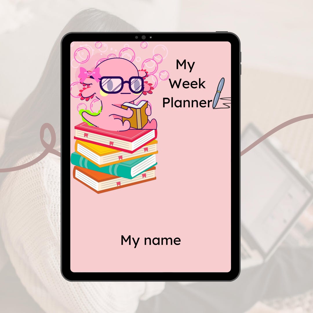 Axolotl Dreams Planner Kit/axolotl Weekly Planner Set / Axolotl Joy ...