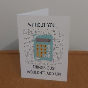 Maths Pun Thank You Card | Funny Greeting Card for STEM & Math Lovers ...