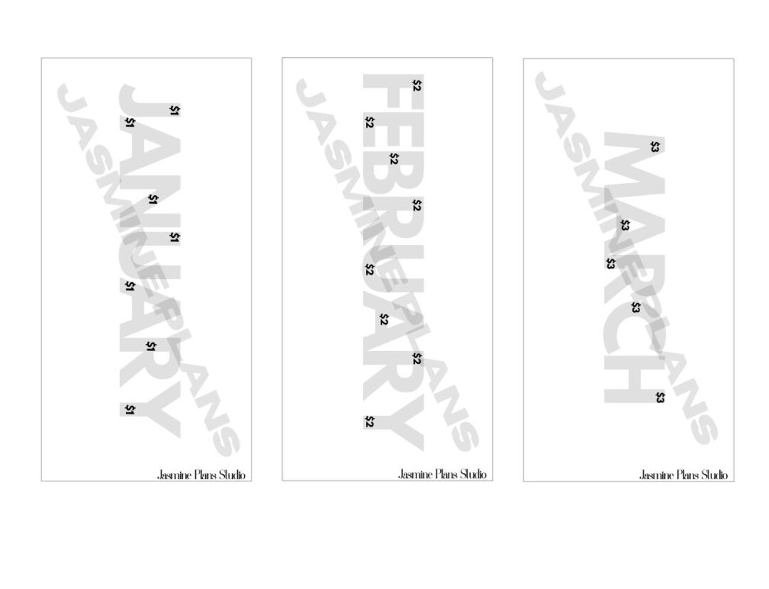 Save the Month Savings Challenge | Q1 January - March- A6 Printable ...