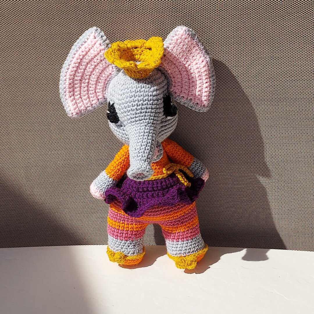 Crochet Elephant Stuffie Animal Doll Toy Gift - Etsy