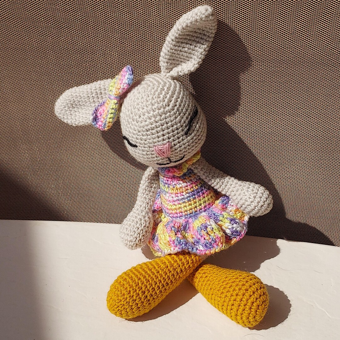 Crochet Bunny Rabbit Stuffie Doll Toy Amigurumi Custom Gift for Kids - Etsy