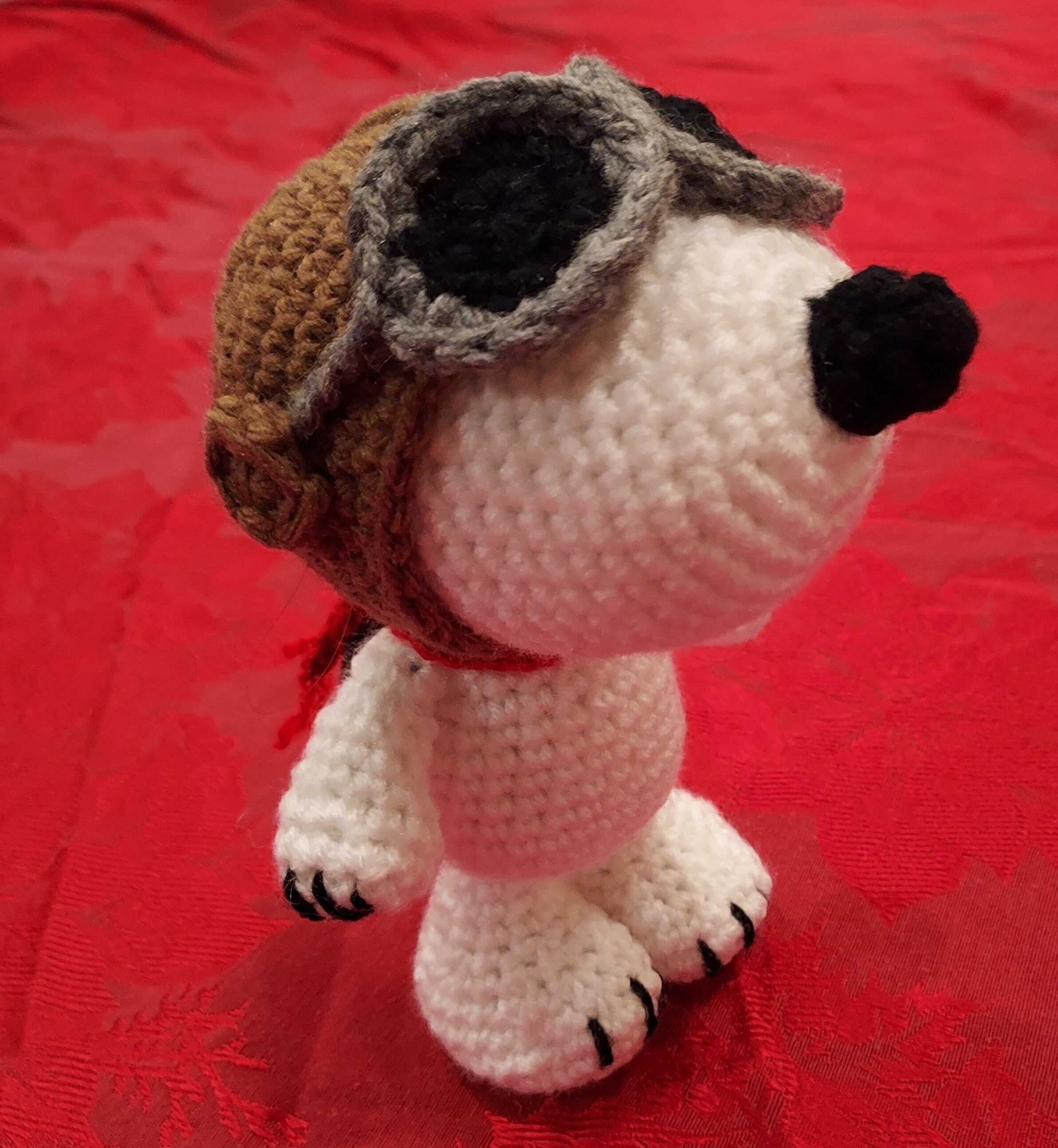 Snoopy Aviator 8 Inch Amigurumi Stuffed Animal Doll Toy Gift Mounted on ...