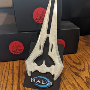 Halo Energy Sword 3d Printed Desk Art With Stand - Etsy