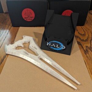 Halo Energy Sword 3d Printed Desk Art With Stand - Etsy