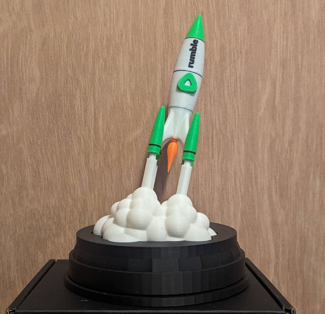 Rumble Rocket With LED Display Stand - Etsy