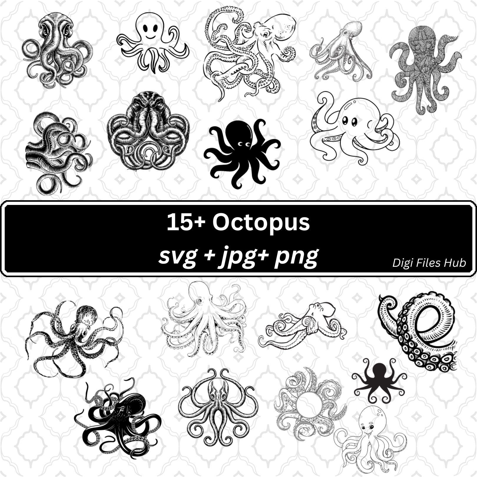 OCTOPUS SVG Bundle, Octopus Svg, Kraken Svg, Sea Monster Svg, Octopus ...