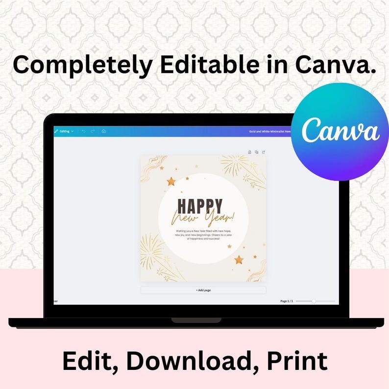 New Year Card Template, New Year Invites, New Years, Invitation Card ...