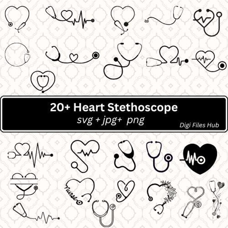 Heart Stethoscope Svg, Stethoscope Svg Bundle, Stethoscope Png ...