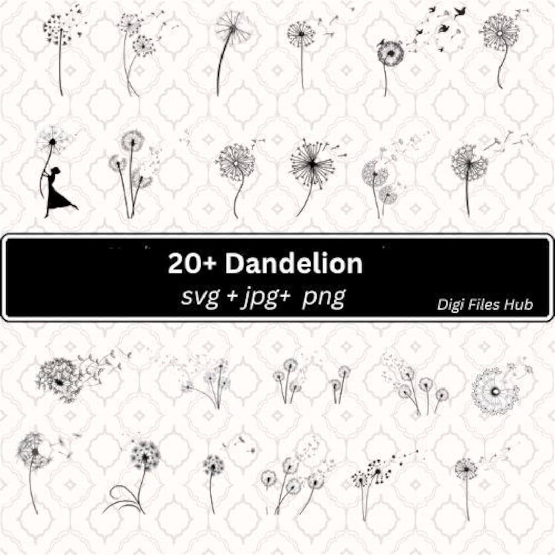 Dandelion Svg Bundle, Dandelion Svg, Cut Files for Cricut, Silhouette ...