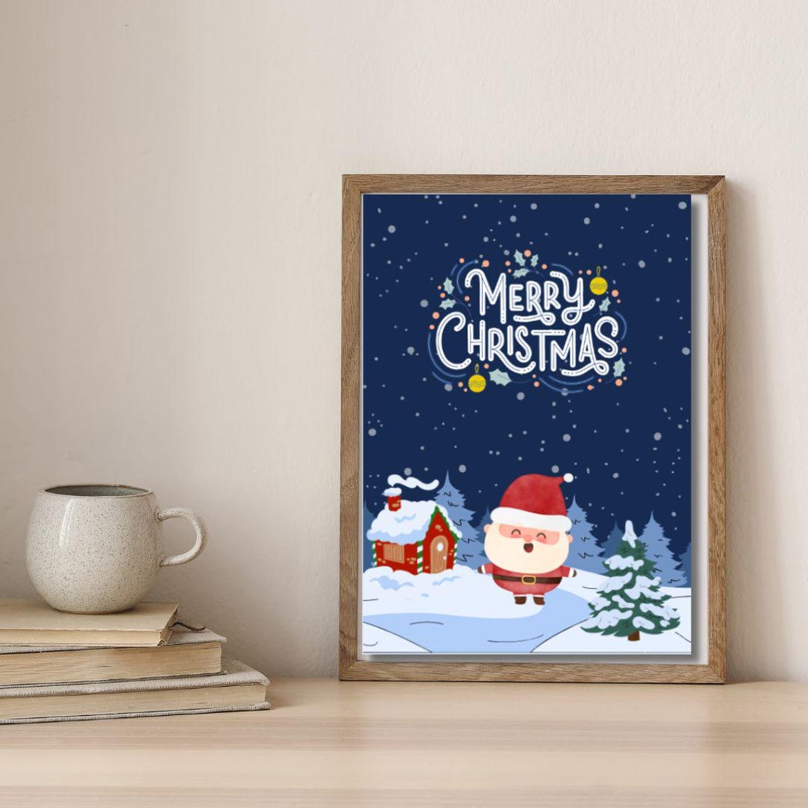 Merry Christmas Greeting Card Template, Christmas Card Printable ...