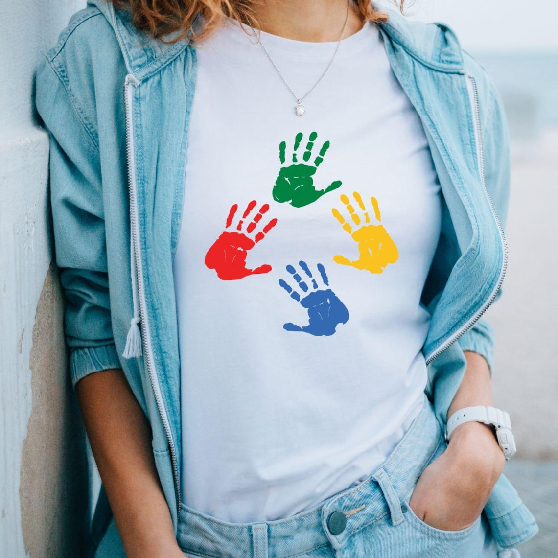 Hand Print SVG, Colorful Handprint Bundle Pack PNG, Painted Hands ...