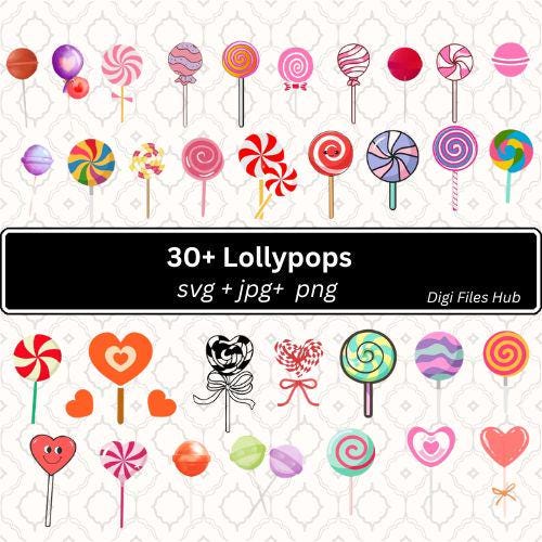 Lollipop Svg, Lollipop Bundle Svg, Lollipop Svg Cut File, Lollipop ...