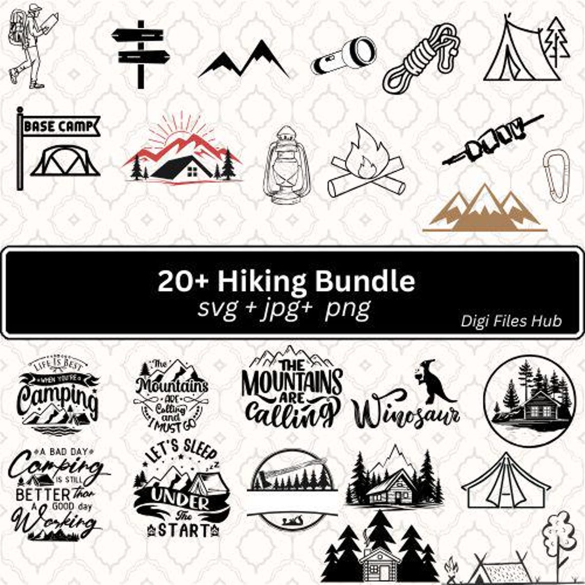 Wandern SVG Bundle, Wandern PNG Bundle, Wandern Clipart, Wandern SVG ...