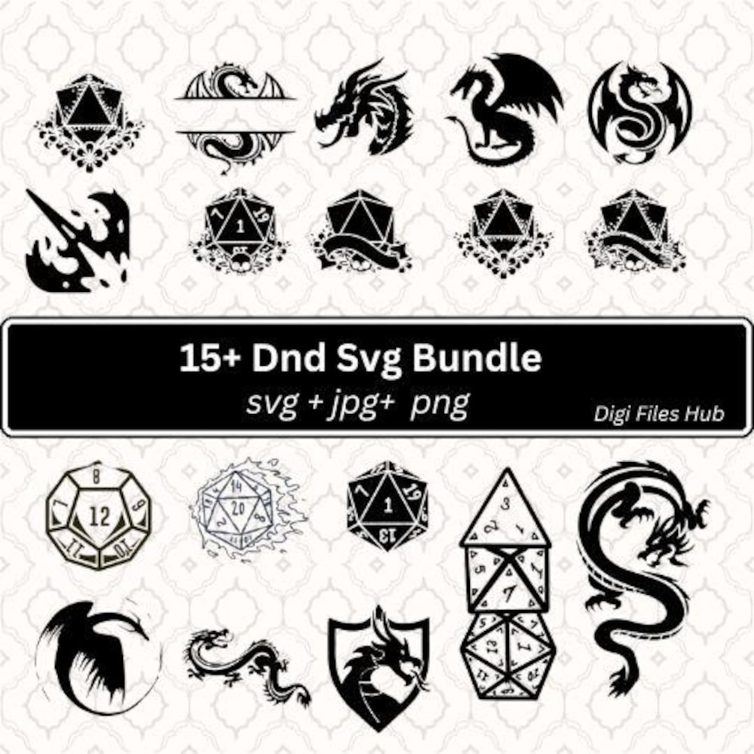 Dungeons and Dragons Svg, Dnd Svg, Dnd Logo, Dice Dragon, Dnd Icon ...