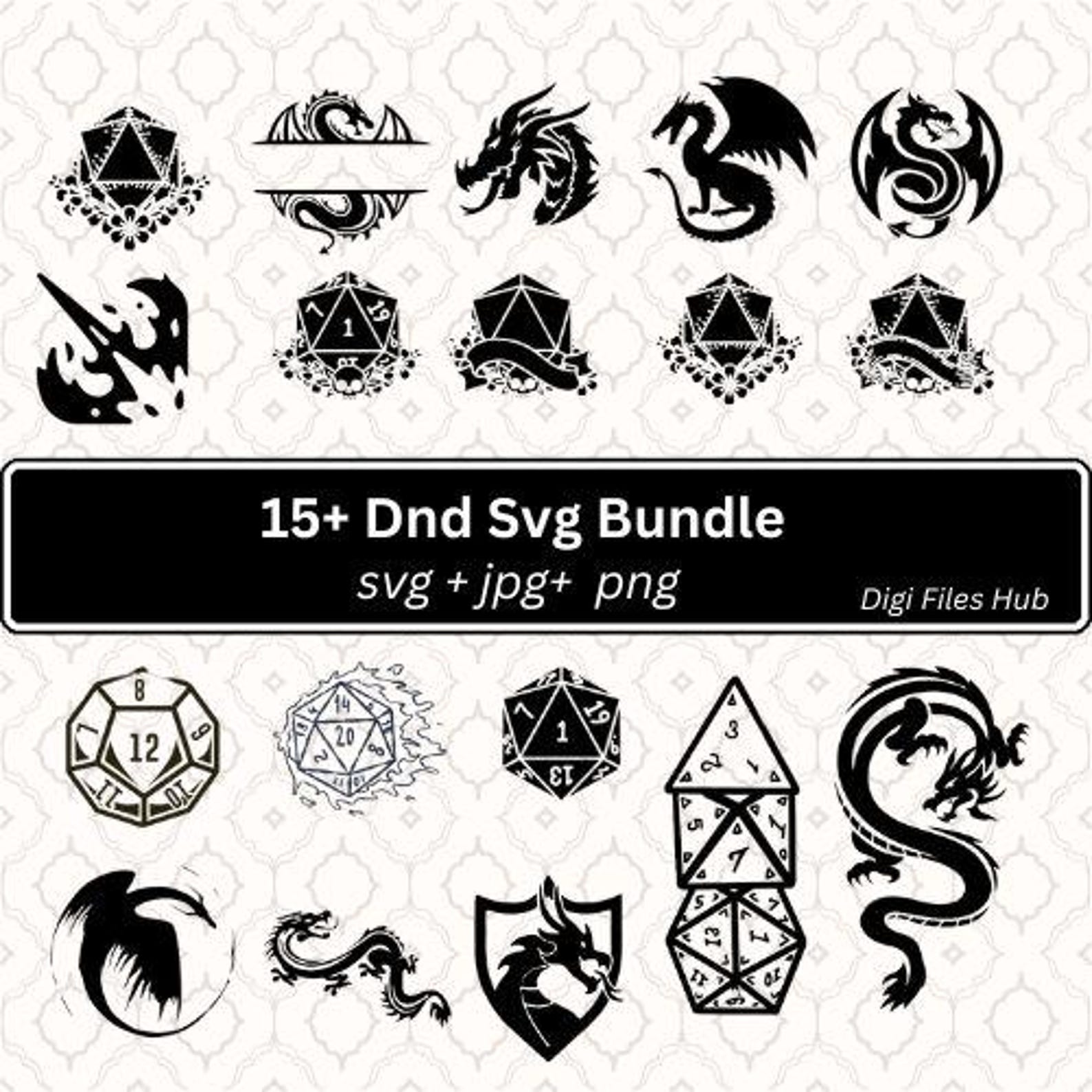 Dungeons and Dragons Svg, Dnd Svg, Dnd Logo, Dice Dragon, Dnd Icon ...