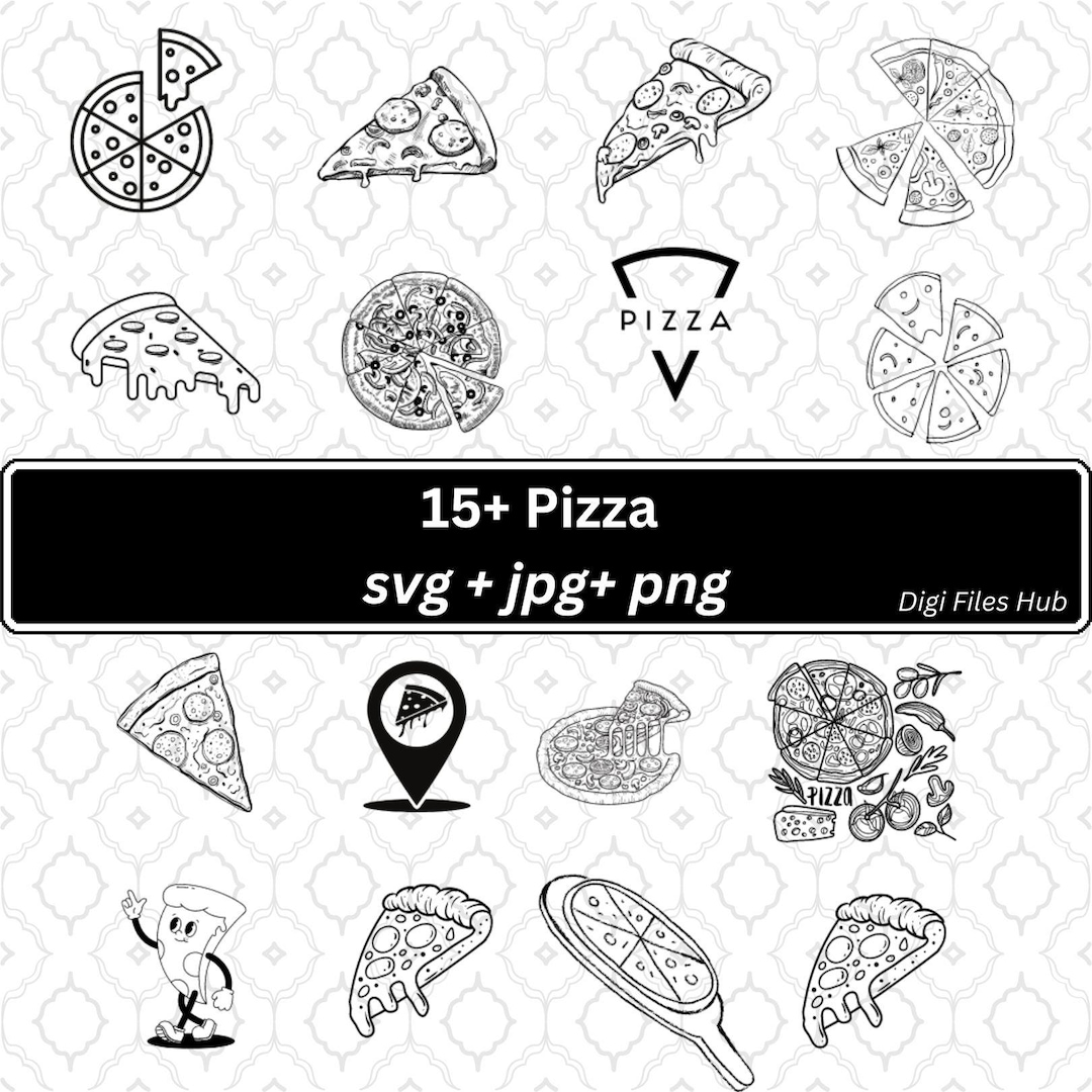 Pizza SVG, Pizza Bundle SVG, Pizza Slice SVG, Pizza Clipart, Pizza ...