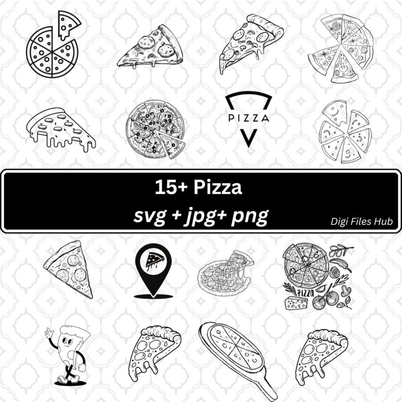 Pizza SVG, Pizza Bundle SVG, Pizza Slice SVG, Pizza Clipart, Pizza ...