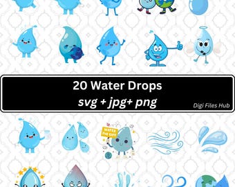 Water Drops Svg, Splash Svg, Water Svg, Rain Drops Svg, Raining Svg ...