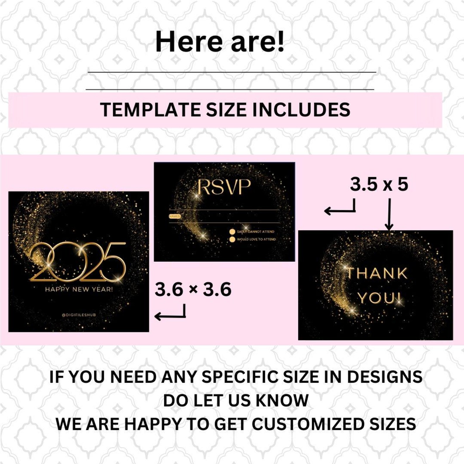 2025 New Year Templets, EDITABLE ,new Year ,template, New Year Invites ...