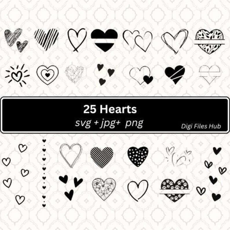 Heart Doodle Svg, Heart Svg Cut Files for Cricut, Cricut, Heart Frame ...