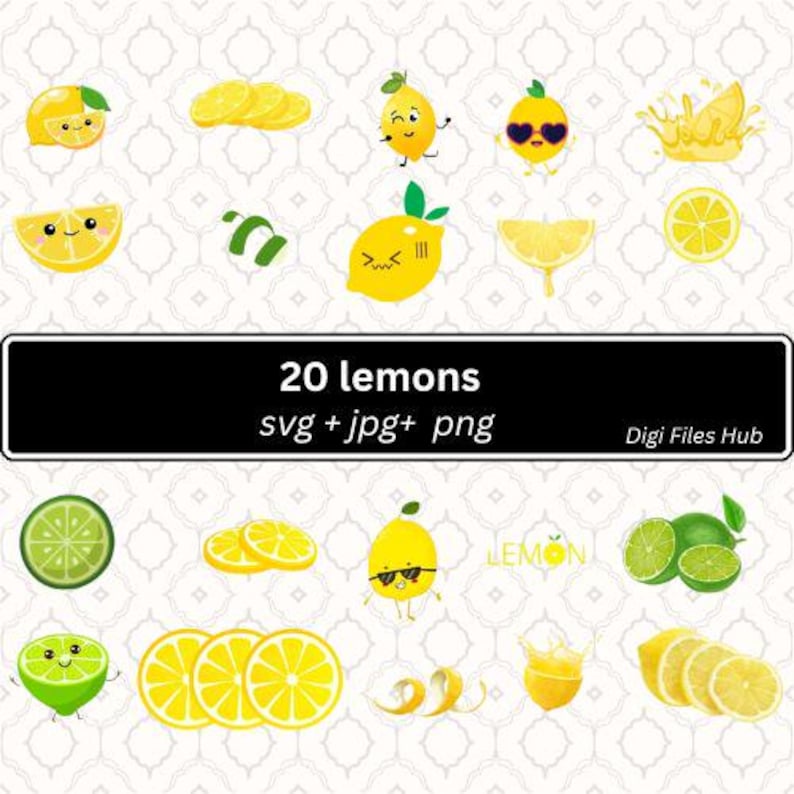 Lemon Svg Bundle, Lemon Svg, Cutting Files, Printable Lemon Cut File ...