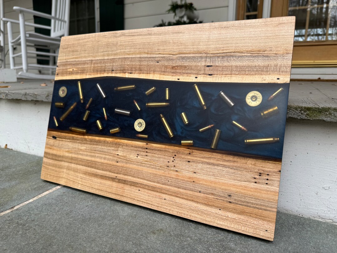 Charcuterie Serving Board With Shell Casings Inside - Etsy