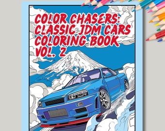 Classic JDM Cars Coloring Book Vol. 1 | 50 Japanese Cars Coloring Pages ...
