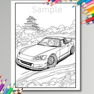 Classic JDM Cars Coloring Book Vol. 2 | 50 Japanese Cars Coloring Pages ...