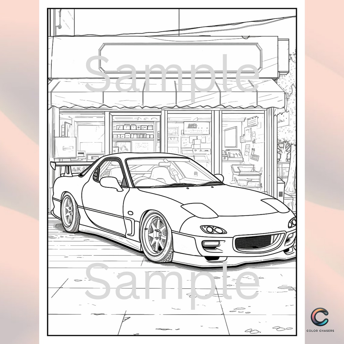 Classic JDM Cars Coloring Book Vol. 1 | 50 Japanese Cars Coloring Pages ...