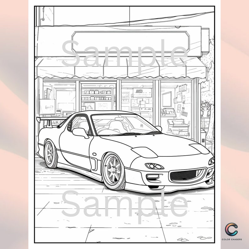 Classic JDM Cars Coloring Book Vol. 1 | 50 Japanese Cars Coloring Pages ...