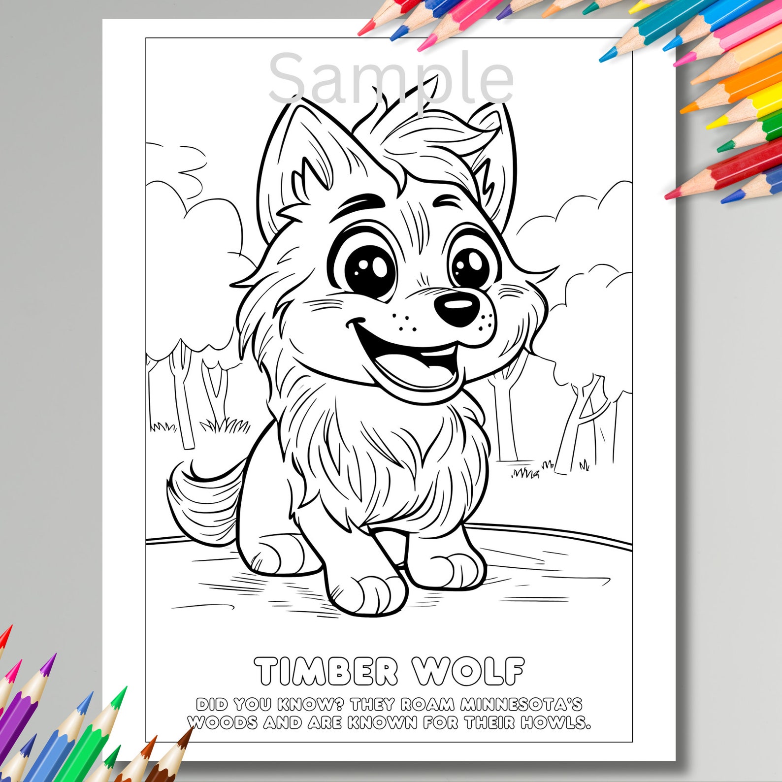 Kawaii Animals Coloring Book | 50 Cute Kawaii-style Animal Coloring ...