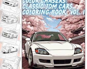 Classic JDM Cars Coloring Book Vol. 2 | 50 Japanese Cars Coloring Pages ...