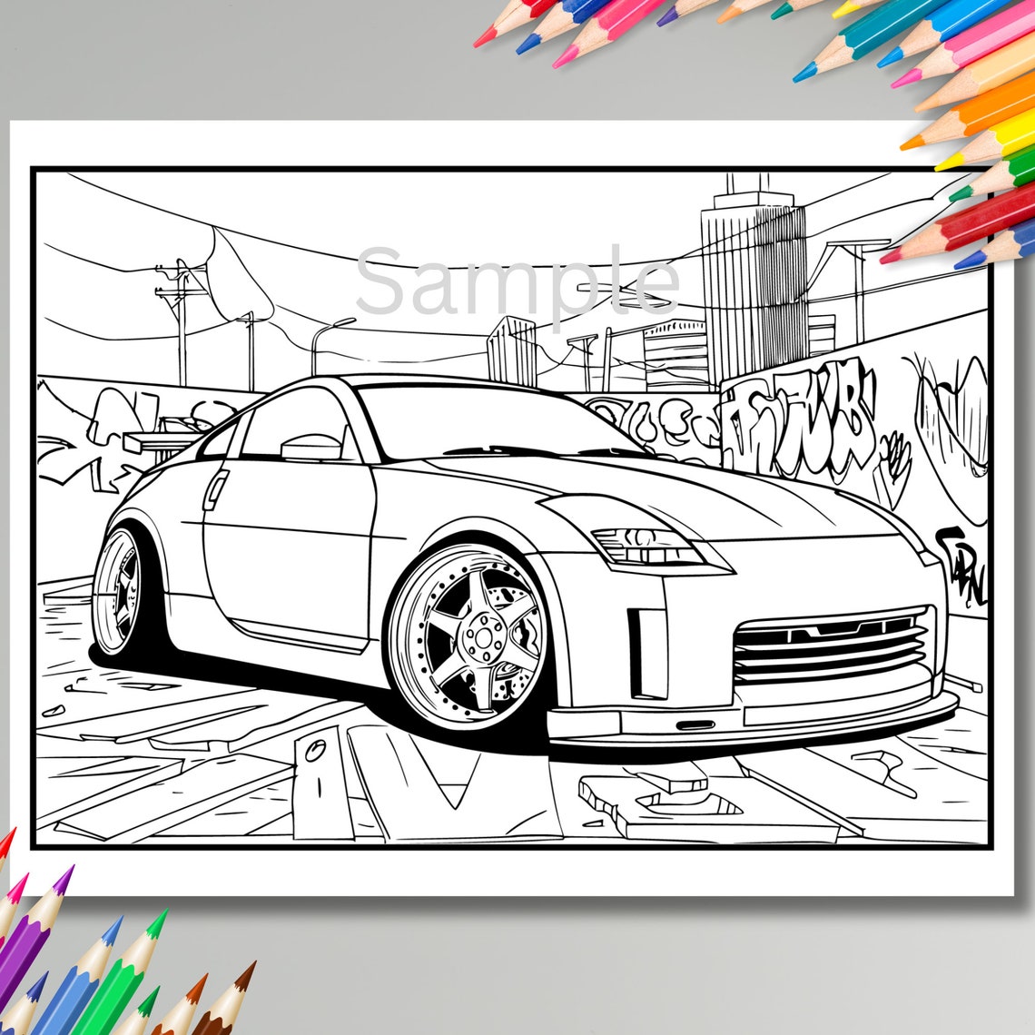 Classic JDM Cars Coloring Book Vol. 2 | 50 Japanese Cars Coloring Pages ...