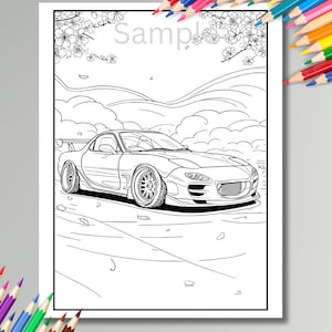 Classic JDM Cars Coloring Book Vol. 2 | 50 Japanese Cars Coloring Pages ...