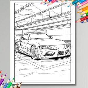 Classic JDM Cars Coloring Book Vol. 2 | 50 Japanese Cars Coloring Pages ...