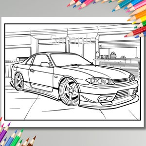 Classic JDM Cars Coloring Book Vol. 2 | 50 Japanese Cars Coloring Pages ...