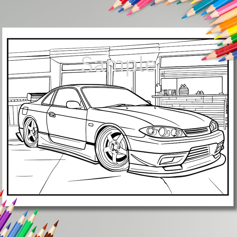 Classic JDM Cars Coloring Book Vol. 2 | 50 Japanese Cars Coloring Pages ...