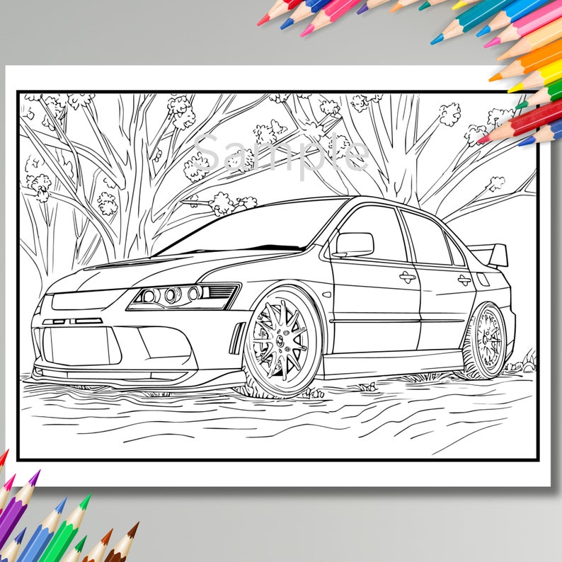 Classic JDM Cars Coloring Book Vol. 2 | 50 Japanese Cars Coloring Pages ...