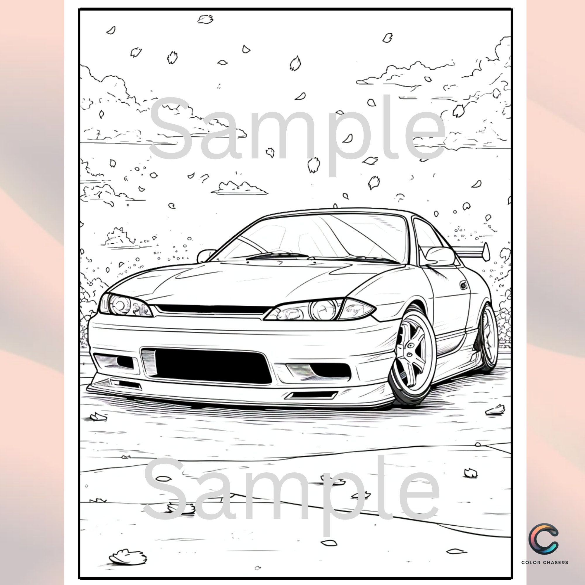 Classic JDM Cars Coloring Book Vol. 1 | 50 Japanese Cars Coloring Pages ...