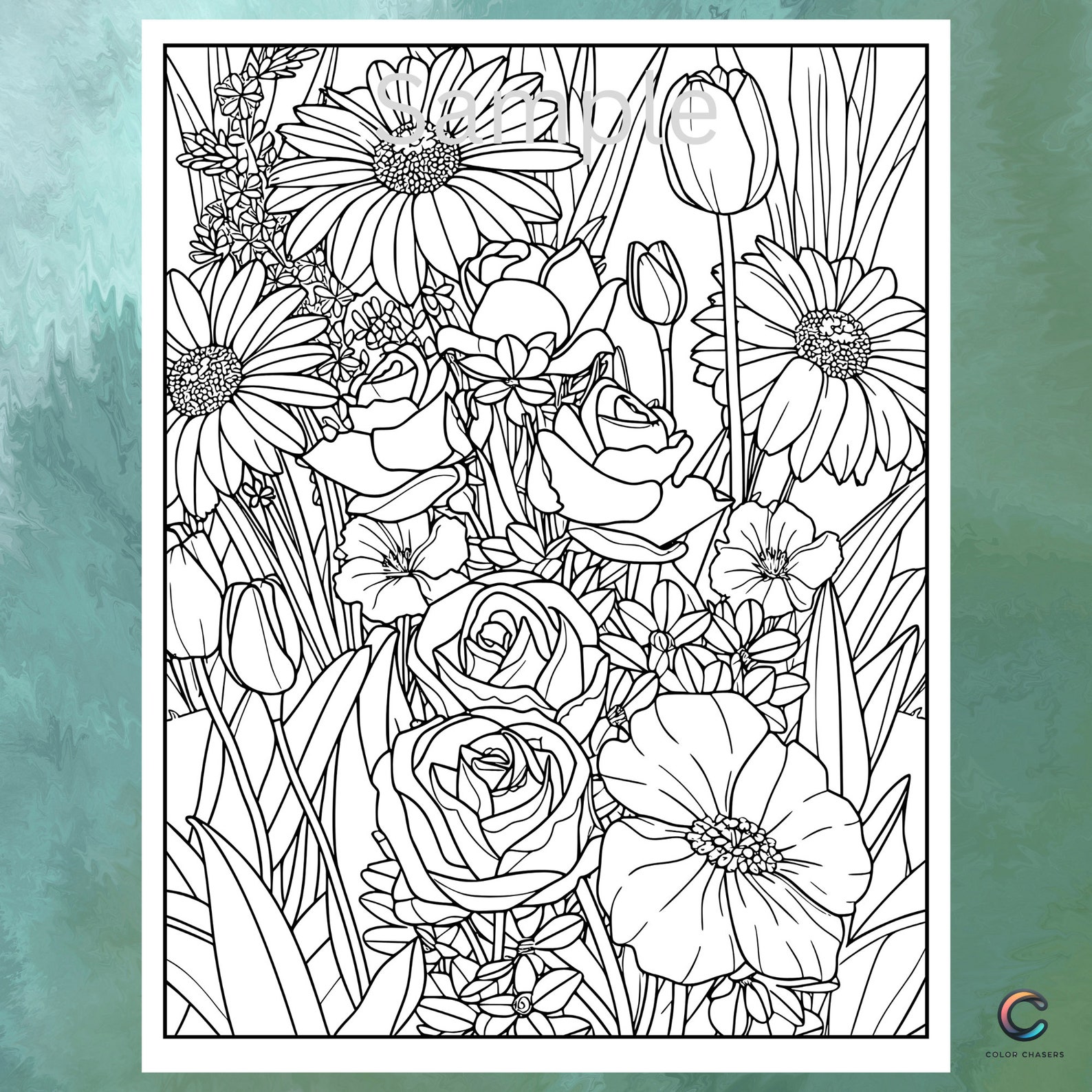 Flower Symphony Coloring Book Vol. 1 50 Exquisite Flower Coloring Pages ...