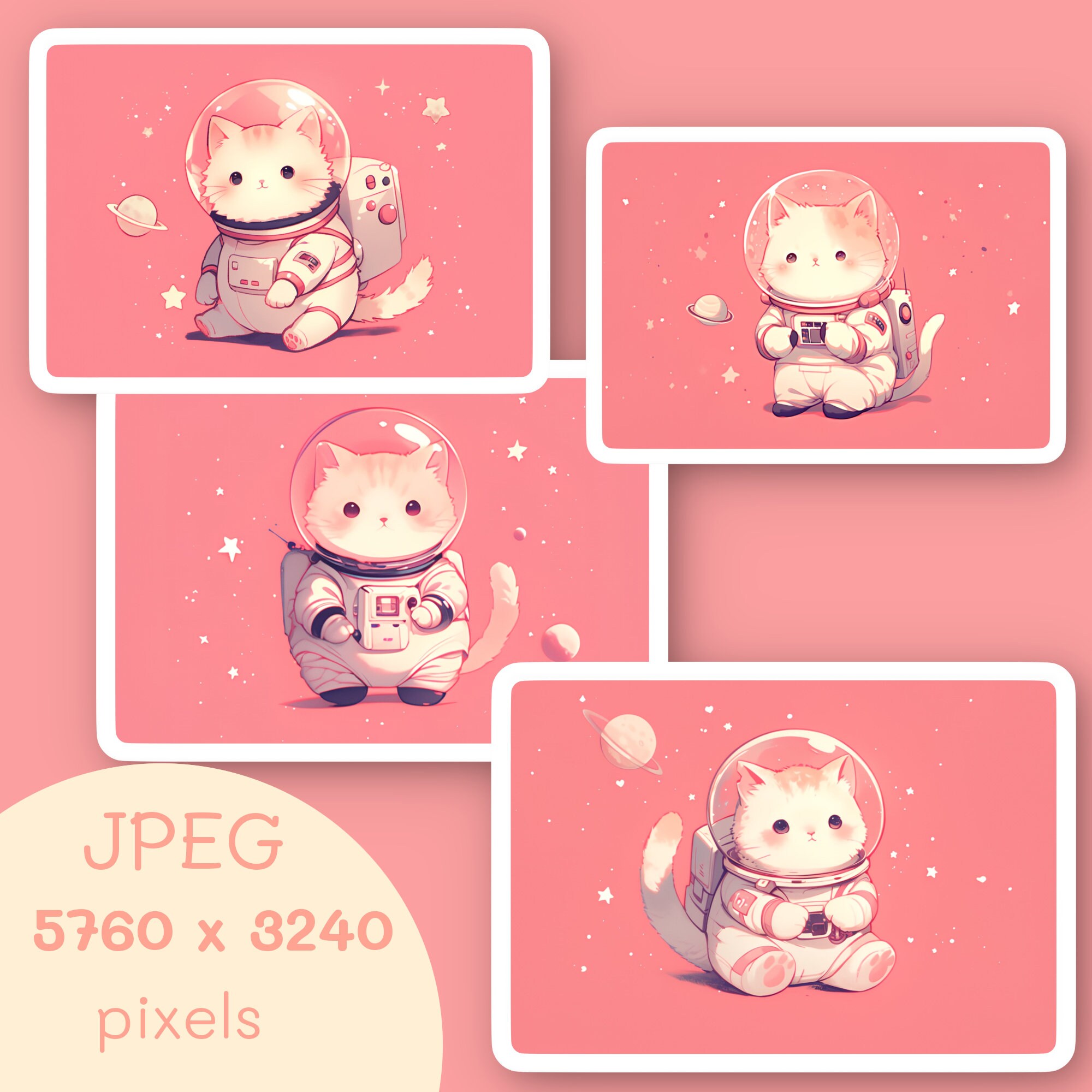 Space Cat Wallpaper Cute Cat Wallpaper Kawaii Pastel Color For Iphone Desktop Lock Screen