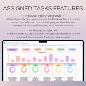 Task Manager Tracker Spreadsheet Template, Google Sheets Gantt Chart, to Do List, Productivity ...
